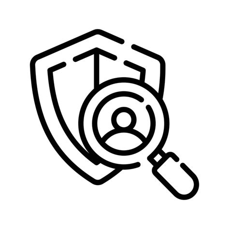 Shield Icon With Magnifying Glass Vector Security Icon Safety Checking Vector 30744128 Vector