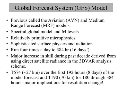 Global Forecast System GFS Model