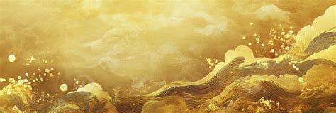 Gold Background With Golden Clouds And Waves Texture Gold Background