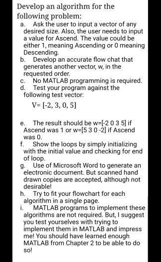 Solved Problem Develop An Algorithm By Showing A Flow Chegg