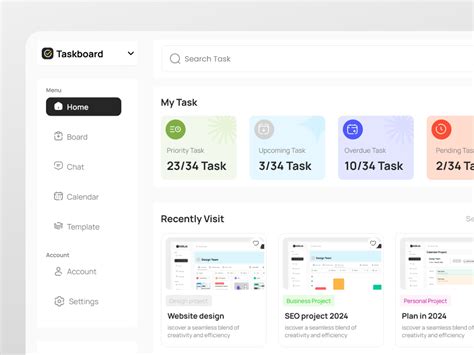 Taskboard Task Dashboard UI UX KIT Behance