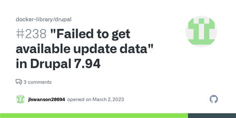 Failed To Get Available Update Data In Drupal 794 · Issue 238