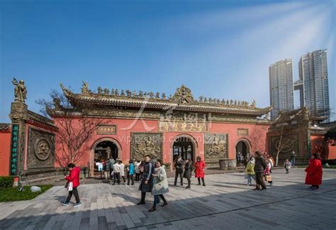 成都节日里的大慈寺 人民图片网