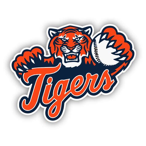 Detroit Tigers Cursive With Tiger Temporary Tattoo Biggest Decal Shop