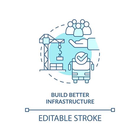 Build Better Infrastructure Turquoise Concept Icon Reduction Of