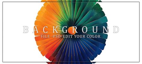 Premium Psd Abstract Colorful Fan Shaped Artwork