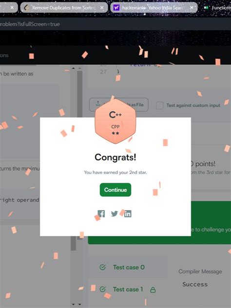 Manshi Kushwaha On Linkedin C Dsa Hackerrank Learning