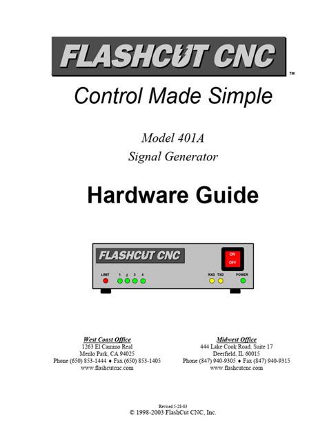 Flashcut Cnc Guia De Hardware Do Gerador De Sinais Pdf Electrical Connector Switch