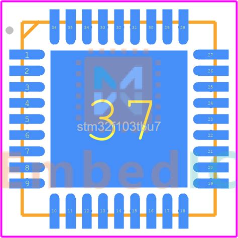 stm32f103tbu7 stmicroelectronics 32bit mcu embedic