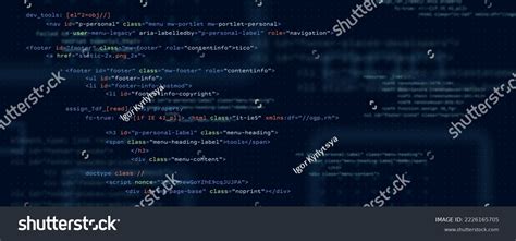 Programming Computer Code Abstract Visualization Coding Stock Vector