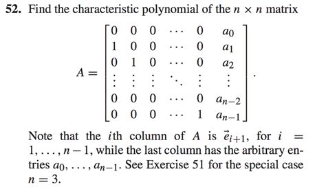 Solved Fi Nd The Characteristic Polynomial Of The Nxn Chegg