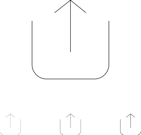 Instagram Up Upload Bold And Thin Black Line Icon Set 19109277 Vector Art At Vecteezy