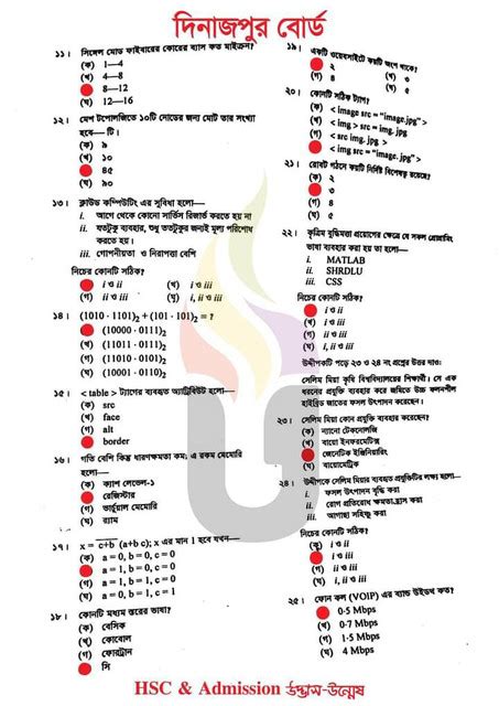 Hsc Ict Question Solution Dinajpur Board 2023 All Set