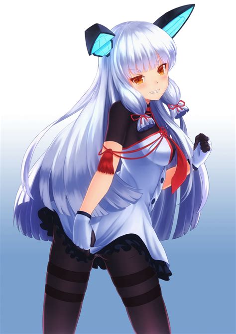 Safebooru 1girl Bangs Black Legwear Blue Background Blunt Bangs