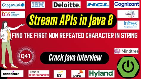 Java 8 Stream Api Interview Questions Find The First Non Repeated Character In String Using