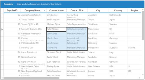 Selections In Windows Forms Gridgrouping Control Syncfusion