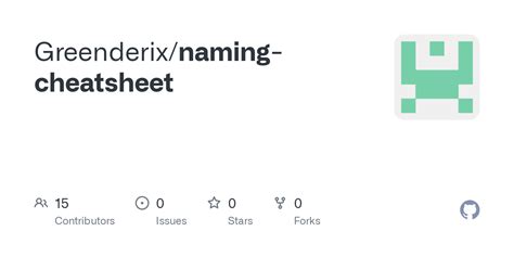 Github Greenderixnaming Cheatsheet