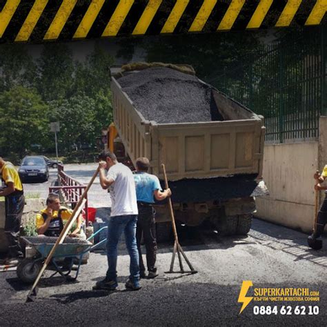 Асфалтиране на улици Процесът на асфалтиране от подготовката до самото завършване Grad Im