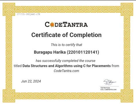 Harika Buragapu On Linkedin Learningjourney Datastructures Algorithms Cprogramming Codetantra