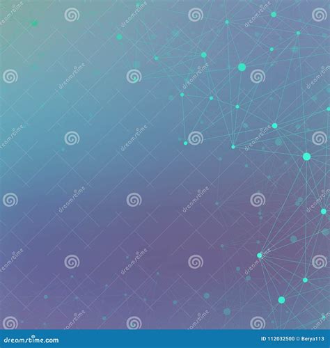 Molecule Dna And Communication Background Connected Lines With Dots Geometric Abstract