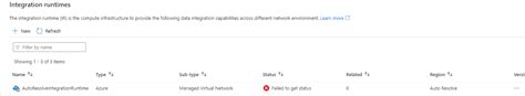 Autoresolve Datafactory Ir In Managed Virtual Network Status Failed Microsoft Qanda