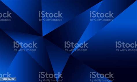 추상적인 파란색 다각형 삼각형은 조명 효과 고급 스타일로 패턴 배경을 형성합니다 3차원 형태에 대한 스톡 벡터 아트 및 기타 이미지 3차원 형태 배경 주제 삼각형
