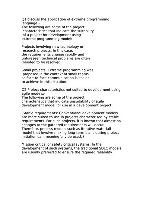 Se2 Sdlc Modelextreme Programming Model Applications In Software