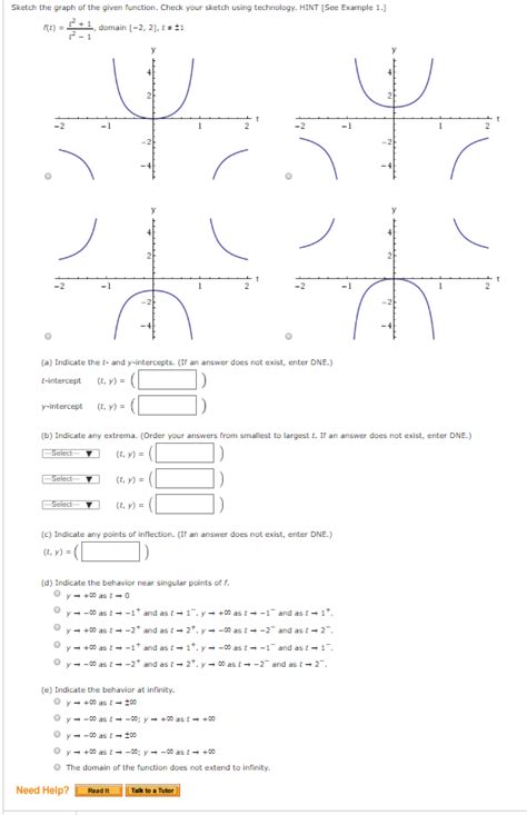 Solved Sketch The Graph Of The Given Function Check Your