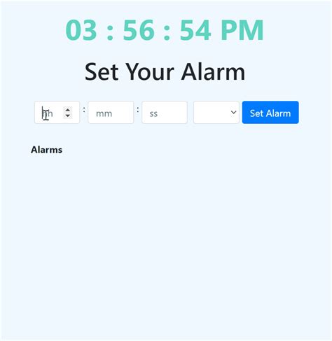 Github Anushassralarmclock An Alarm App Which Alerts Upon The Time Set By User