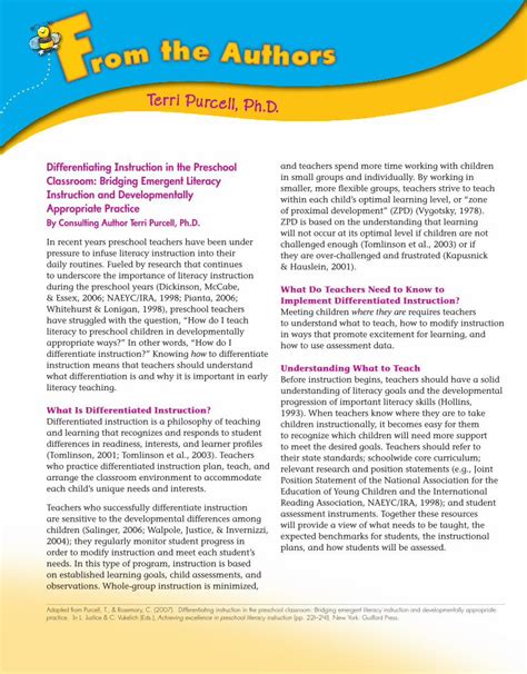 Pdf Differentiating Instruction In The Preschool Classroom Dokumentips