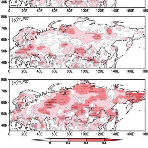 Temporal Correlation Coefficients Tccs Of Spring Swe Anomalies