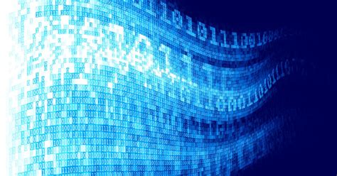 Abstract Mystic Binary Code Digits Blue Lines Vector Image