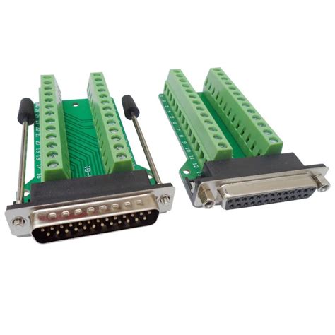 DB Plug Soldering Male Connector Pin Parallel Port DR Terminal Board In Connectors From