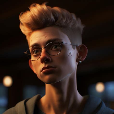Premium Ai Image Genderfluid Portrait Generative Ai