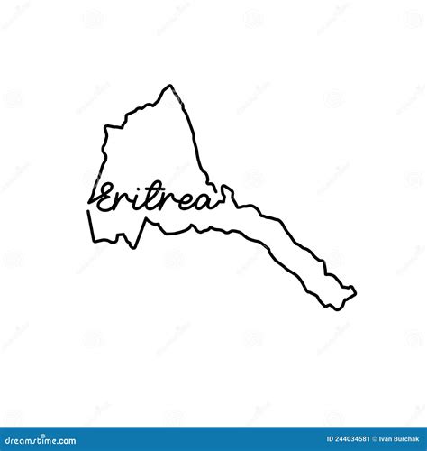 Eritrea Outline Map Cartoon Vector 180270631