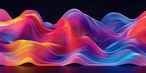 Colorful Wave Like Shapes With Vibrant Gradients Creating A Dynamic