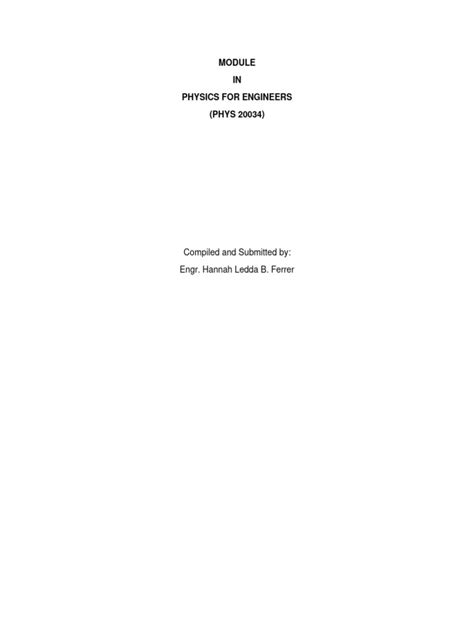 Module Physics For Engineers Pdf Waves Acceleration