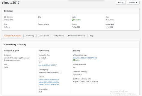 I Just Tried Making A Rds Instance For Postgres Following Their Official Guide And I Continue