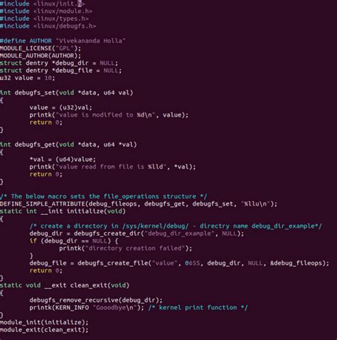 Linux Kernel Adding Debugfs Support To A Linux Kernel Module Hitch