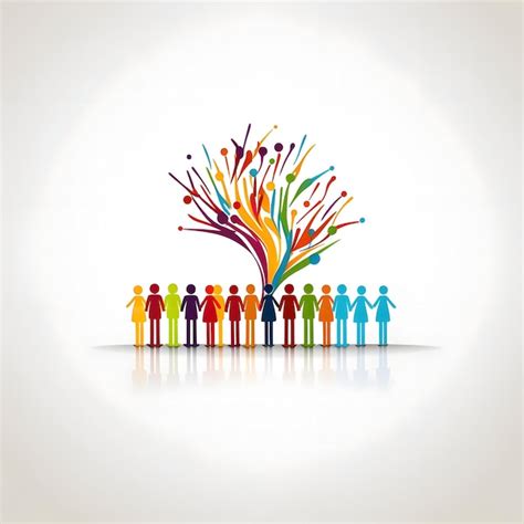 Colorful Tree Of Unity Symbol Of Togetherness Premium Ai Generated Image