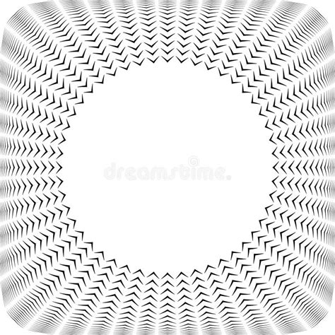 Abstract Geometric Radial Pattern For Decorative Circle Frame Stock Vector Illustration Of