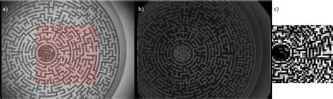 a an aci image of the sherloc maze target acquired on sol 59 with red