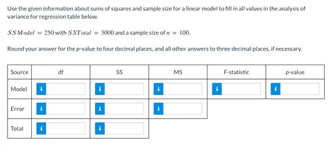 Solved Use The Given Information About Sums Of Squares And Chegg