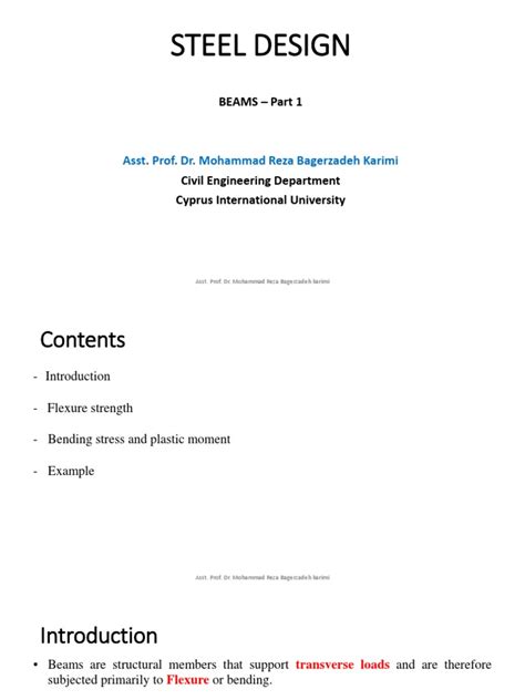 cvle472 lecture 5 beams part 1 pdf bending beam structure