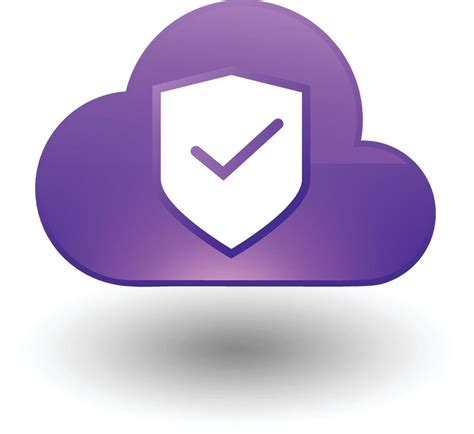 Cloud Shield Icon With Check Mark Internet Safety Cloud Computing Secure Storage Protect