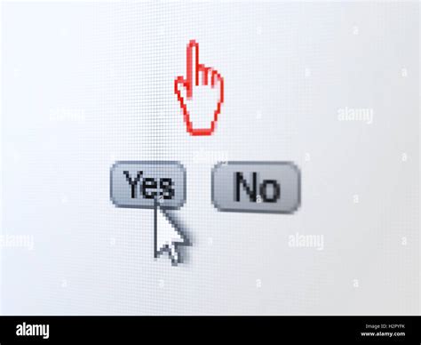 social media concept mouse cursor on digital computer screen stock