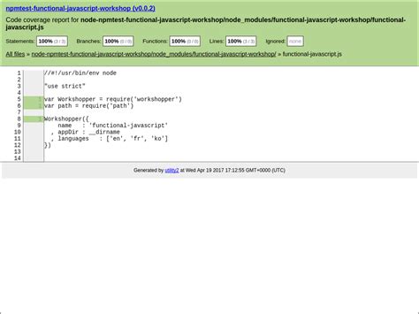 github npmtest node npmtest functional javascript workshop