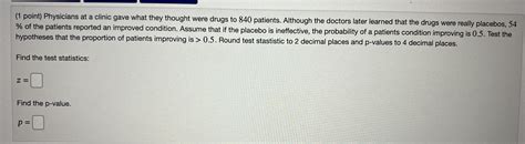 1 point physicians at a clinic gave what they