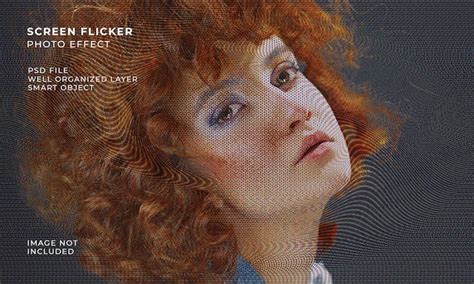 Premium Psd Screen Flicker Photo Effect Style