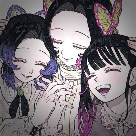 Kanae X Shinobu X Kanao Icon Anime Character Drawing Demon King